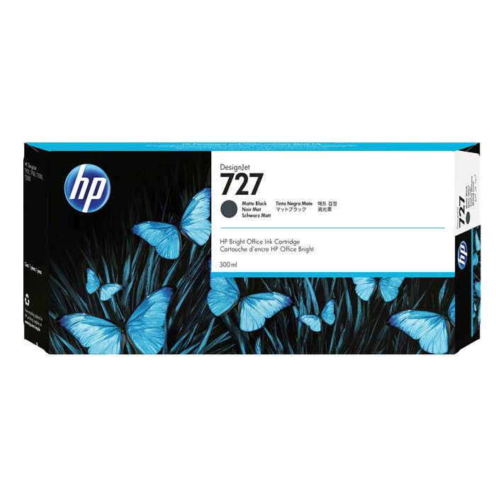 3WX19A - Matte Black HP DesignJet Ink Cartridge 300ml- (HP 727B ...