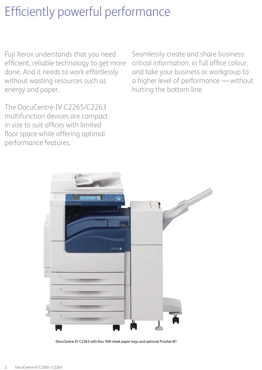 REFURBISHED - Fuji Xerox DocuCentre-IV C2265 (A3 Printer) – archercopier