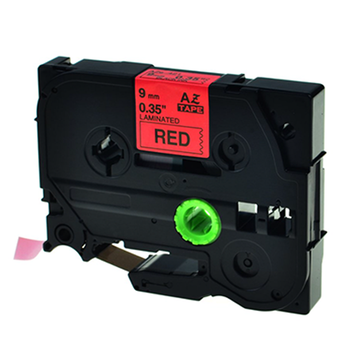 Aze-721 Strong Adhesive Laminated Label Tape - Black on Green 9mm ...