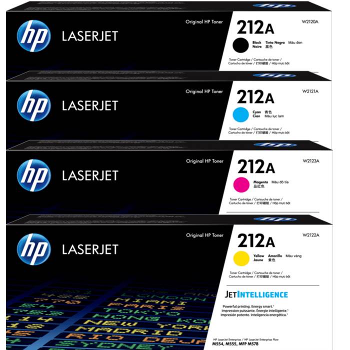 HP 212A - HP Original Toner Cartridges (Black, Cyan, Magenta, Yellow ...