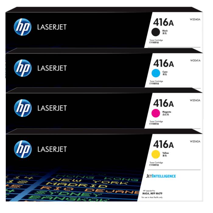 HP 416A Original HP Toner Cartridges - (Black Cyan Magenta Yellow ...