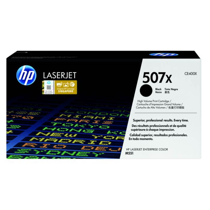 CE400X - Black Original HP LaserJet Toner Cartridge (HP 507X ...