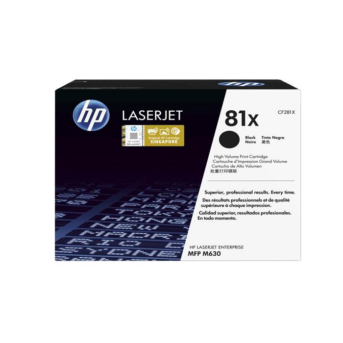 CF281X - Black High Yield Original HP Toner Cartridge (HP 81X ...